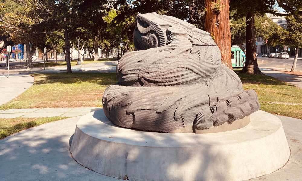 Quetzalcoatl Statue Stone Head Serpent God Quetzalcoatl Pyramid Stock